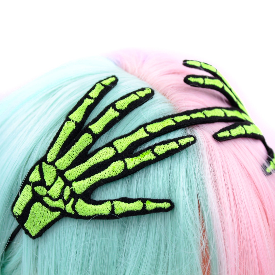 Skeleton Hand Headband - Neon Headband - Goth Headband - Womens Gothic ...