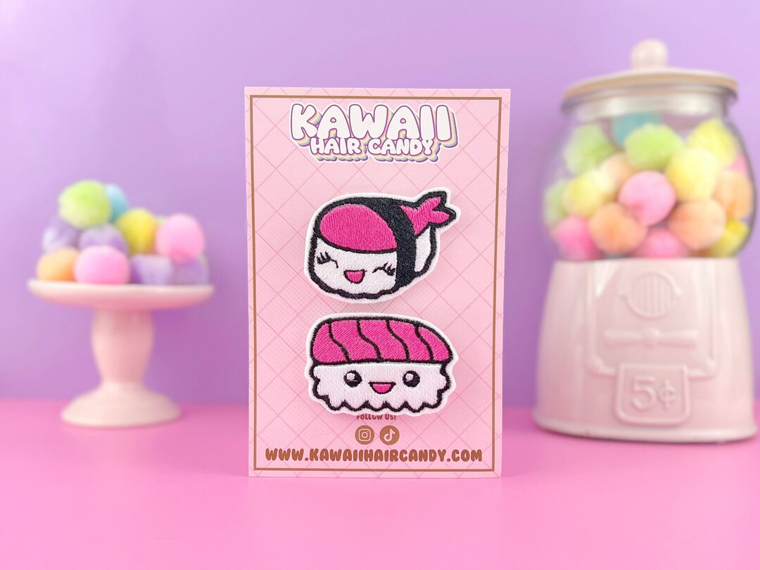 Kawaii Sushi Hair Clips - Cute Accessories - Pop Culture Fashion - Weeb ...