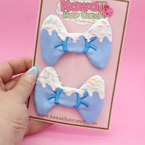 Decoden Frosted Super Cute Kawaii Hair Bows - Etsy