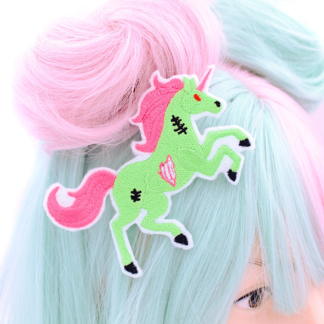 Zombie Unicorn Clip | Spooky Hair Accessory | Macabre Fashion Undead ...