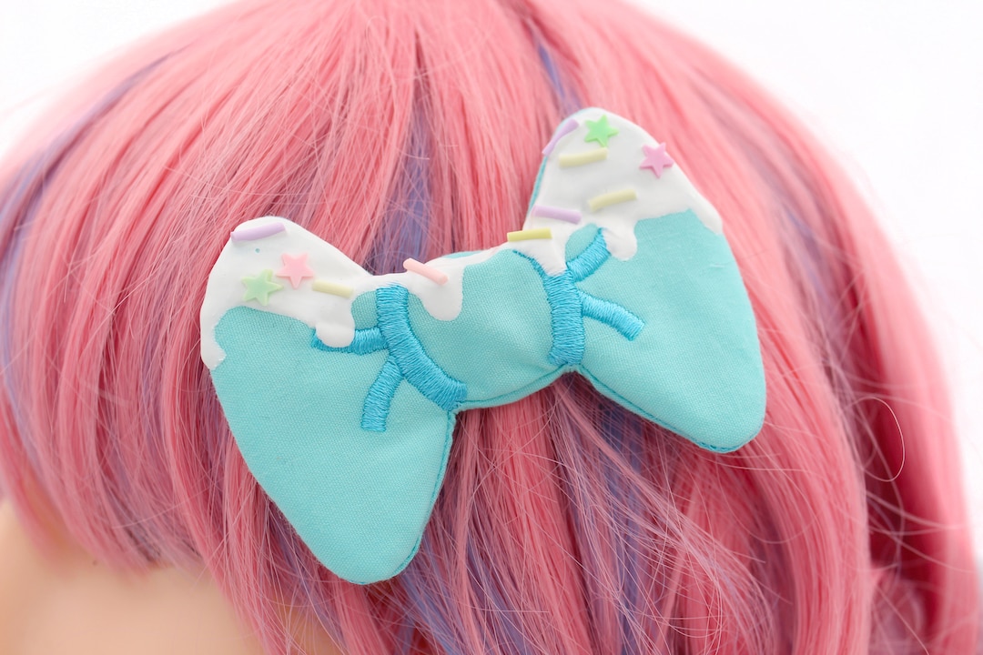 Super Cute Kawaii Frosted Hair Bows - Etsy