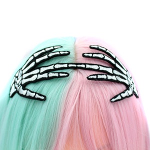 Skeleton Hand Headband - Rockabilly Fashion - Pastel Goth Clothing ...