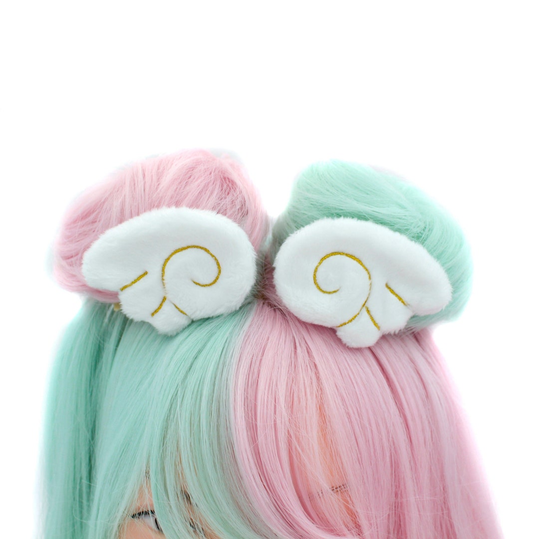 Kawaii Angel Wing Plush Hair Clip Set - Etsy