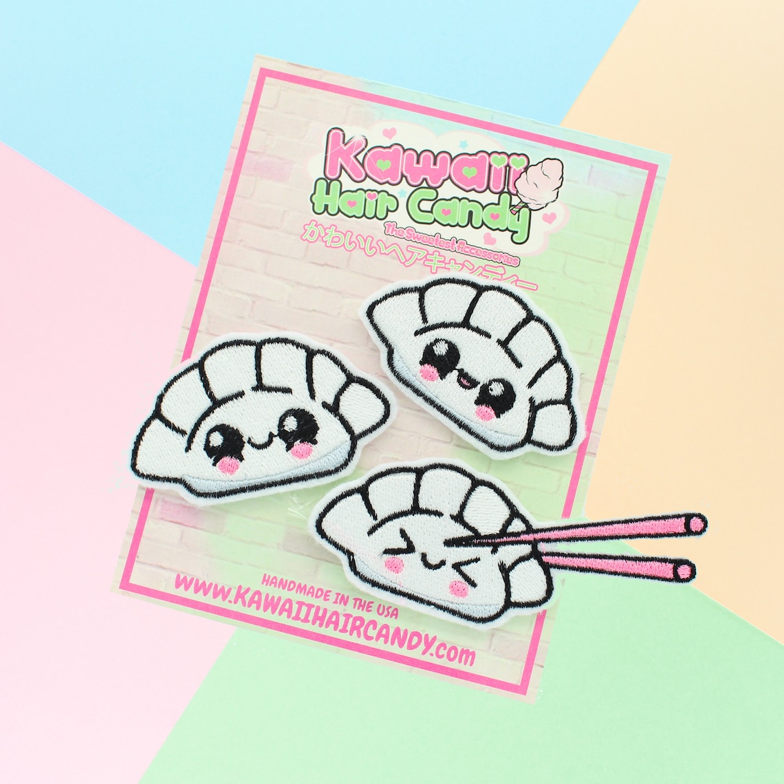 Kawaii Chibi Food Gyoza Dumpling Hair Clips for Women - Kawaii Clothing ...