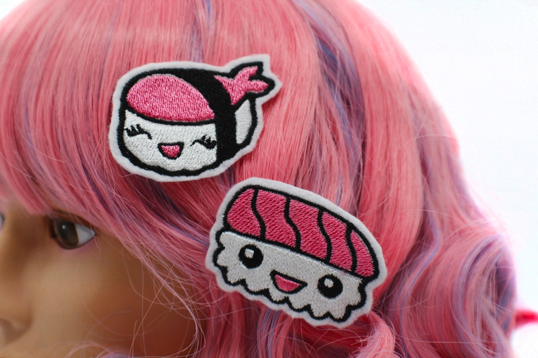 Kawaii Sushi Hair Clips Cute Accessories Pop Culture Fashion Weeb Gifts ...