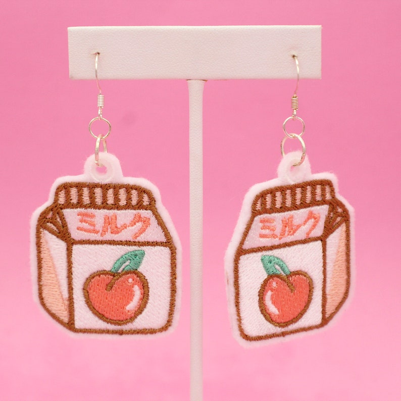 Kawaii Peach Milk Earrings - Super Cute Kawaii Clothing - Anime Fashion ...