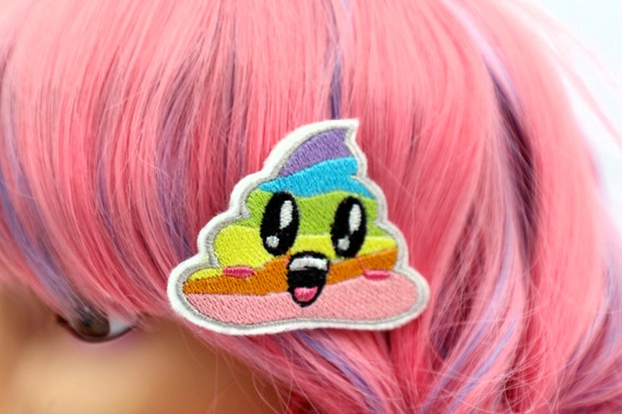 Kawaii Rainbow Poop Hair Clips | Etsy