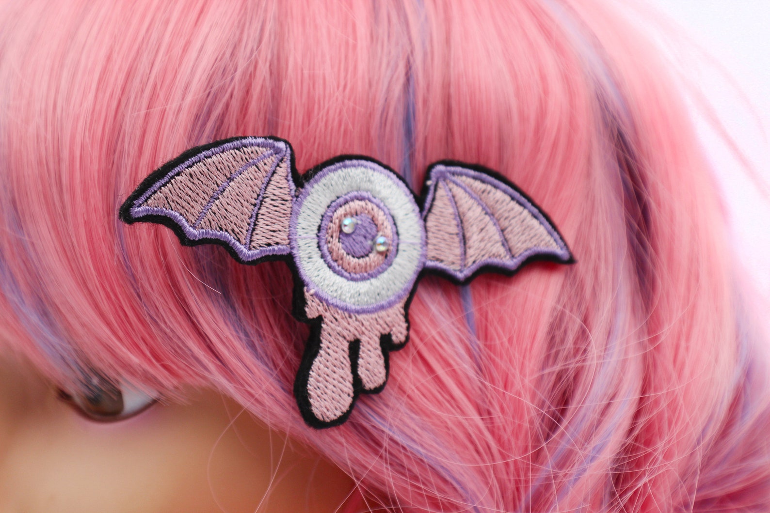 Pastel Goth Kawaii Winged Eyeball Hair Clip - Etsy