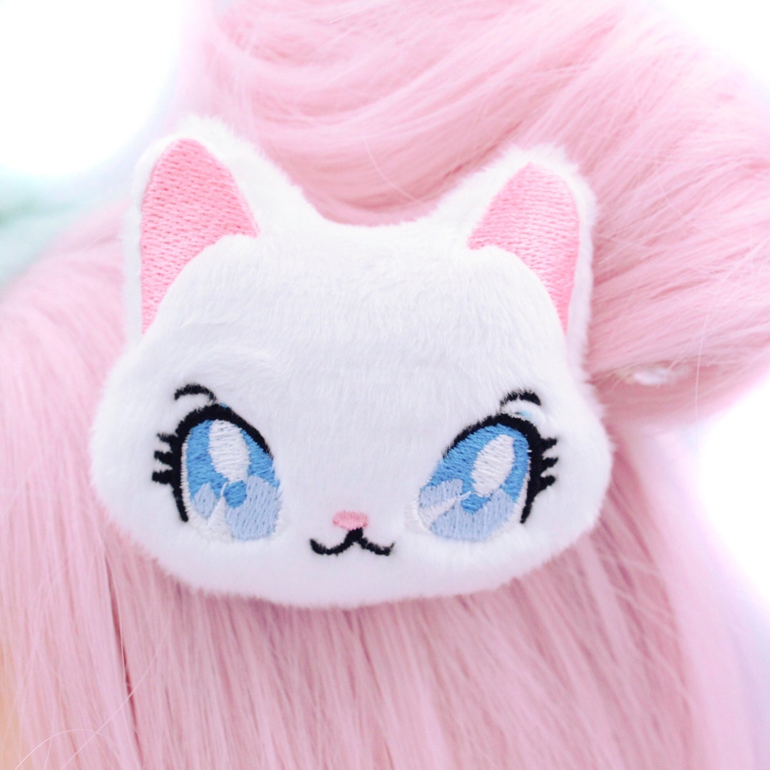 Kawaii Anime Cat Plush Hair Clip, Cute Plush, Plush Toy, Kawaii Plush ...