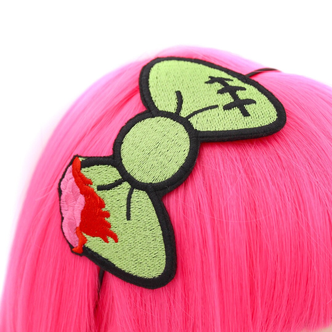 Gothic Horror Zombie Bow Headband - Funky Novelty Halloween Jewelry ...