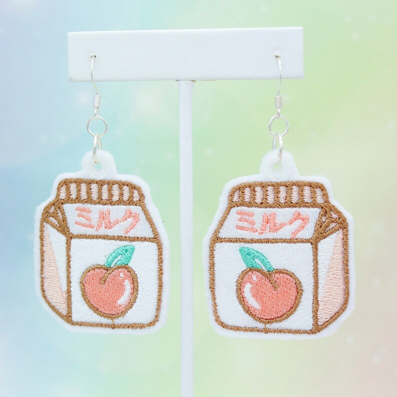 Kawaii Peach Milk Earrings - Super Cute Kawaii Clothing - Anime Fashion ...