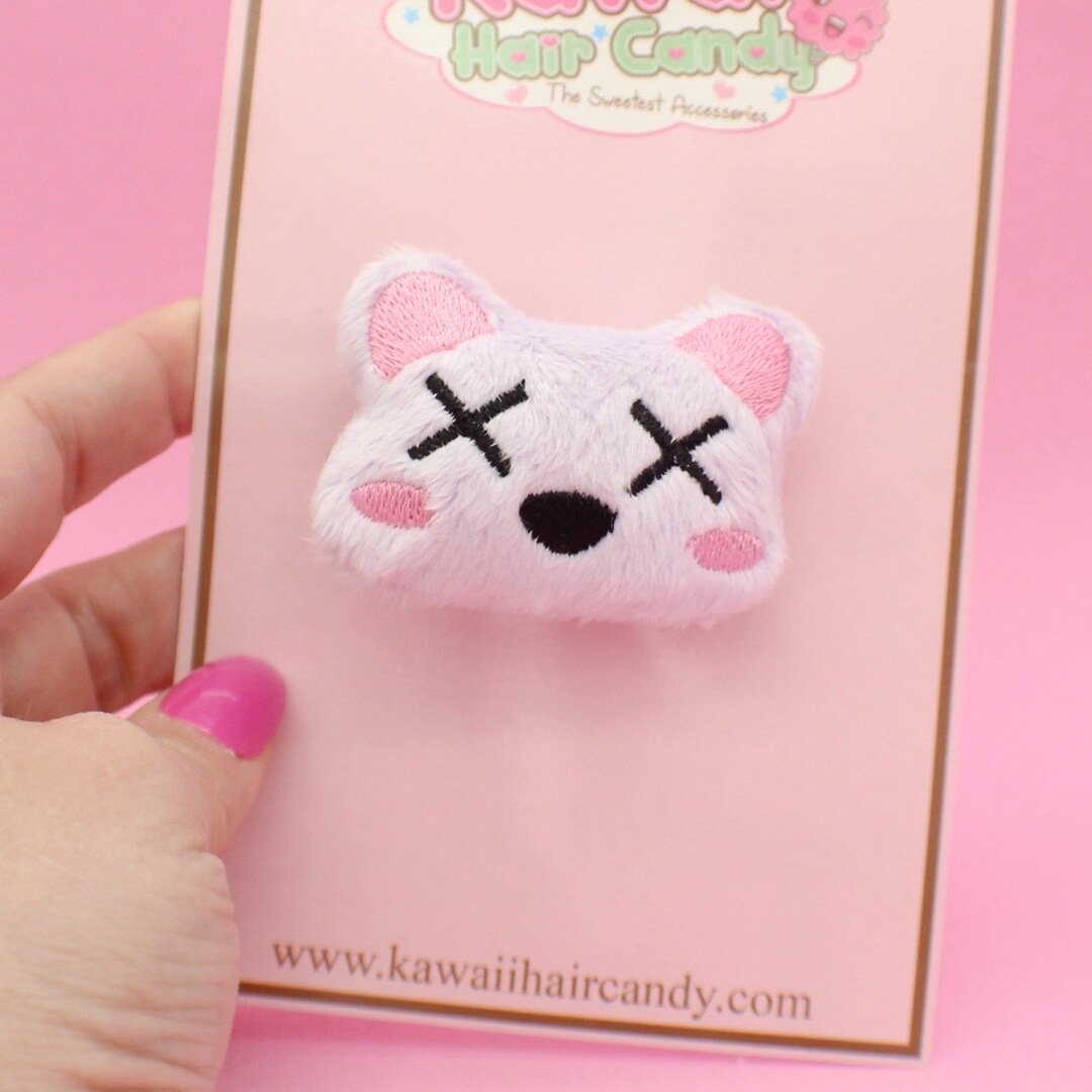 Super Cute Kawaii Dead Bear Plush Hair Clip Weeb Gifts - Etsy