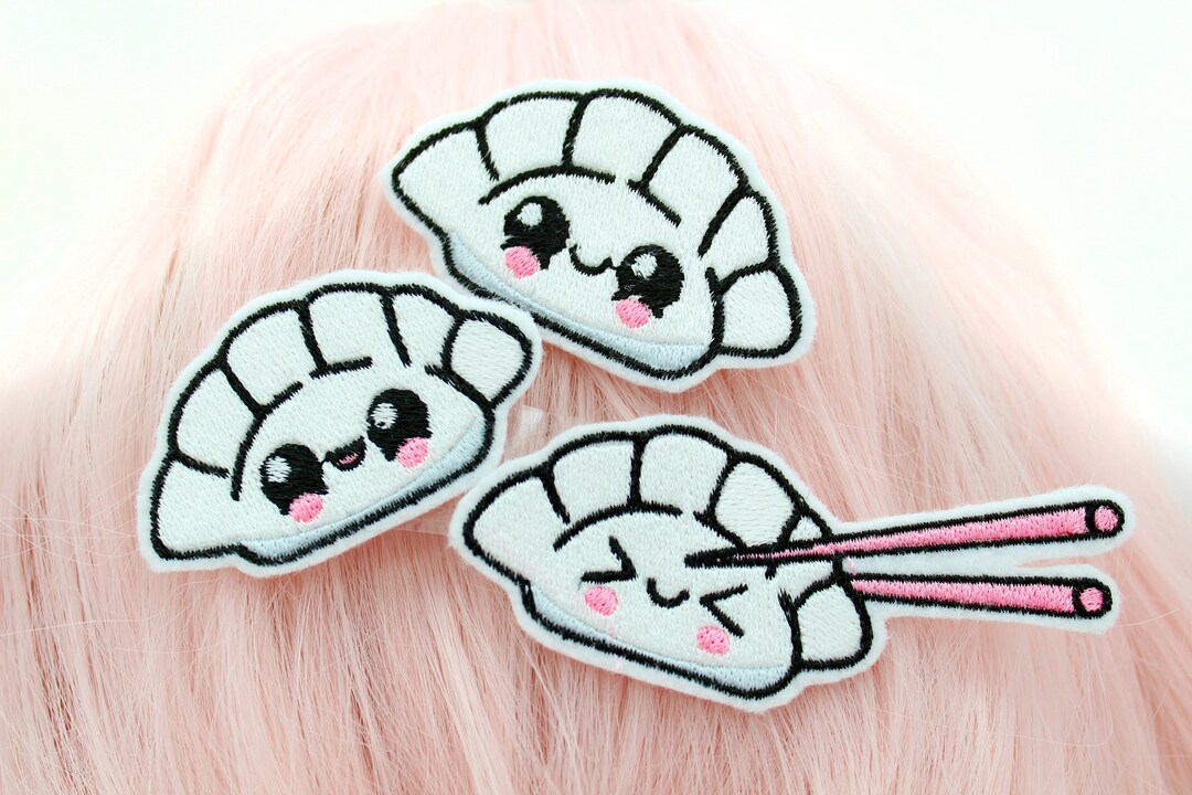 Kawaii Chibi Food Gyoza Dumpling Hair Clips for Women - Kawaii Clothing ...
