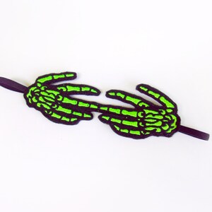 Skeleton Hand Headband Neon Headband Goth Headband - Etsy