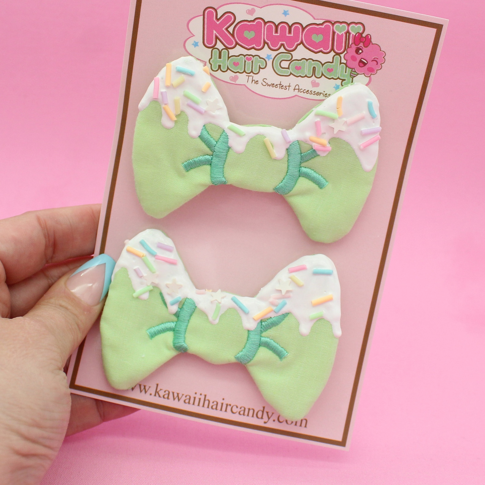 Decoden Frosted Super Cute Kawaii Hair Bows - Lolita Fashion - Weeb ...