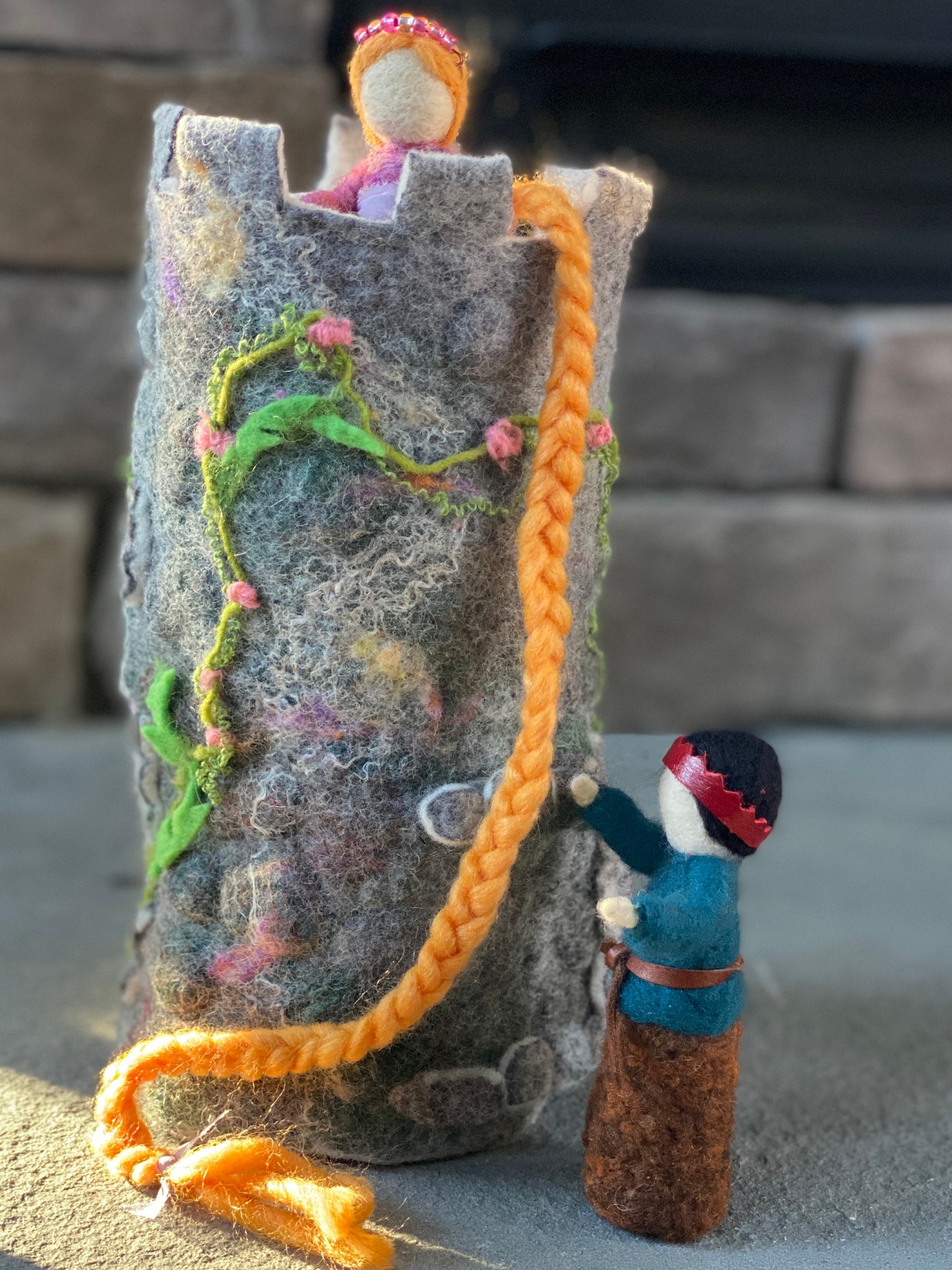 Rapunzel Story Set, Story Telling Puppets,waldorf Inspired, Felted Doll ...