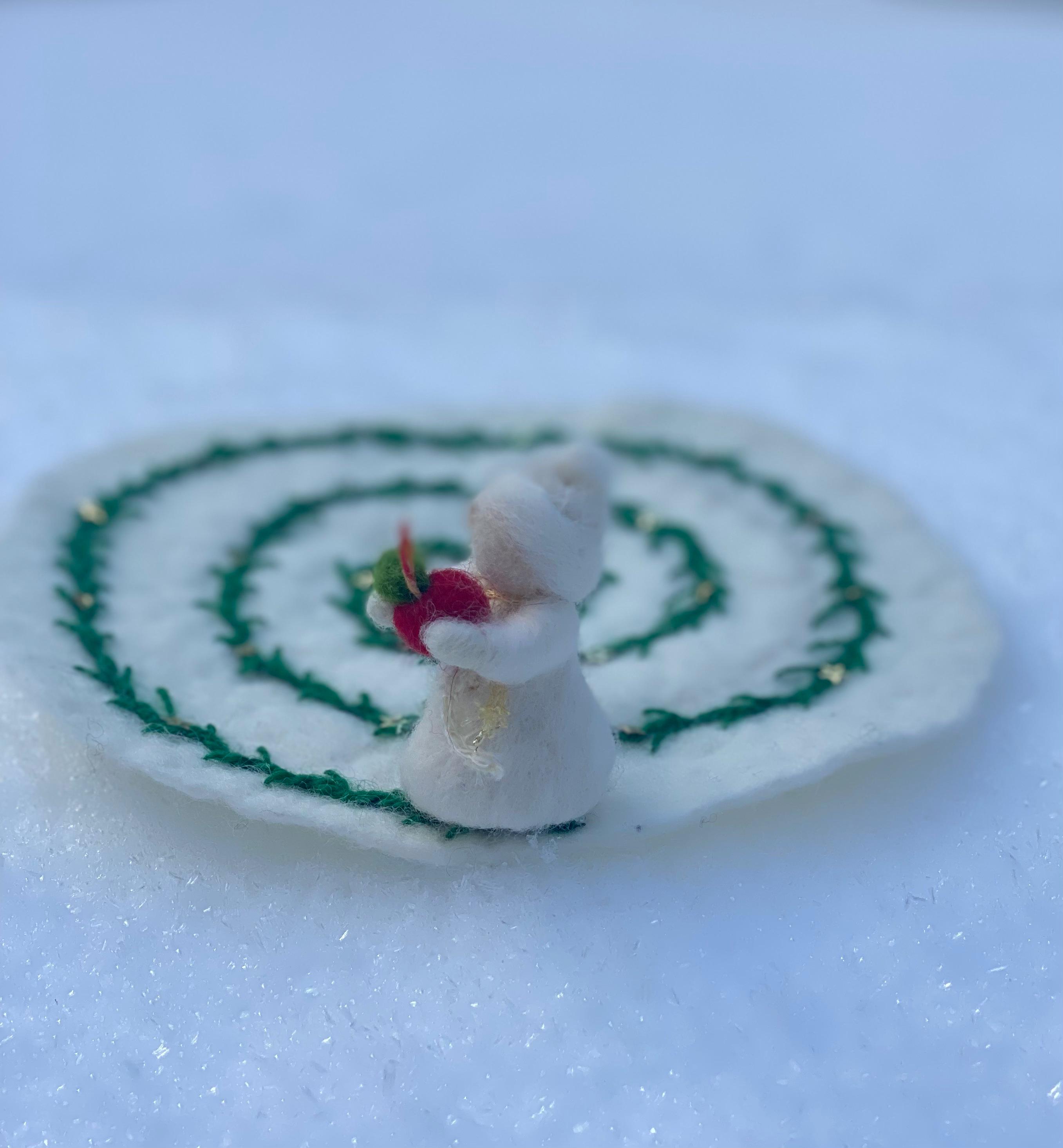 Advent Spiral Walk,advents Garden,angel,advent Calendar, Felted, Wet ...