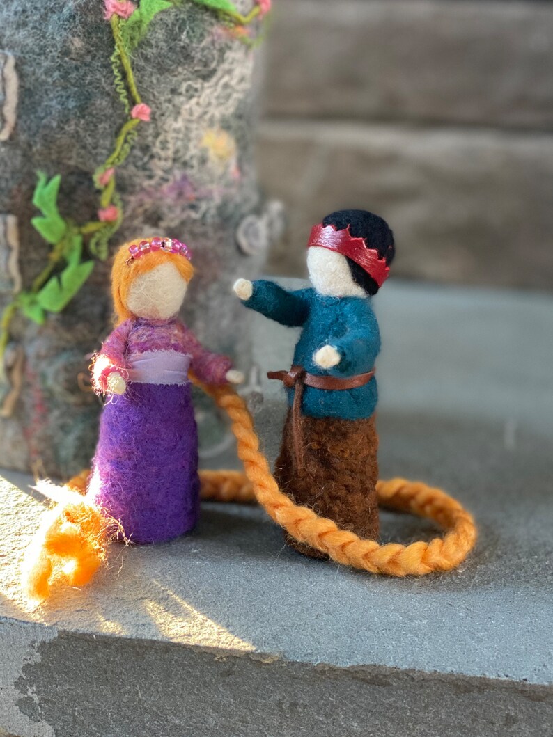 Rapunzel Story Set, Story Telling Puppets,waldorf Inspired, Felted Doll ...