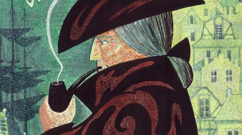 Seaman, Original Drawing on Paper, Mixed Media - Etsy