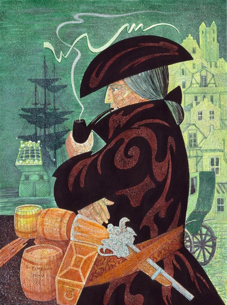 Seaman, Original Drawing on Paper, Mixed Media - Etsy