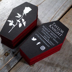 Coffin Shaped Business Cards Printing, 18pt Thickness, 50-1000 - Etsy