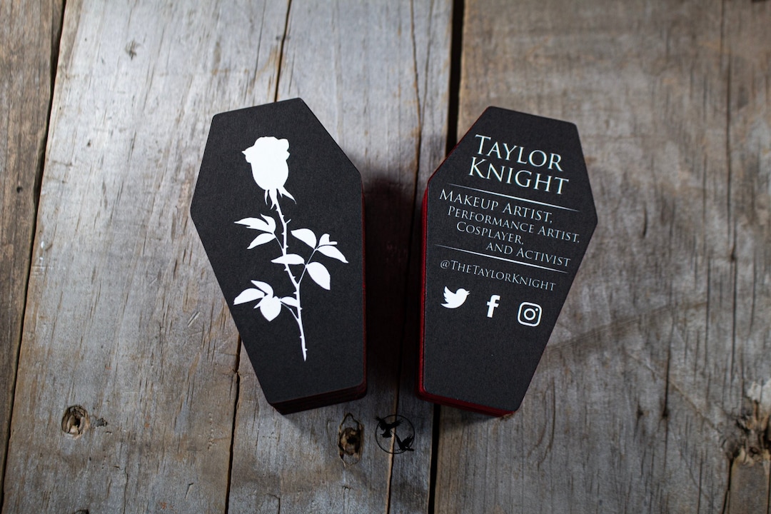 Coffin Shaped Business Cards Printing, 18pt Thickness, 50-1000 - Etsy
