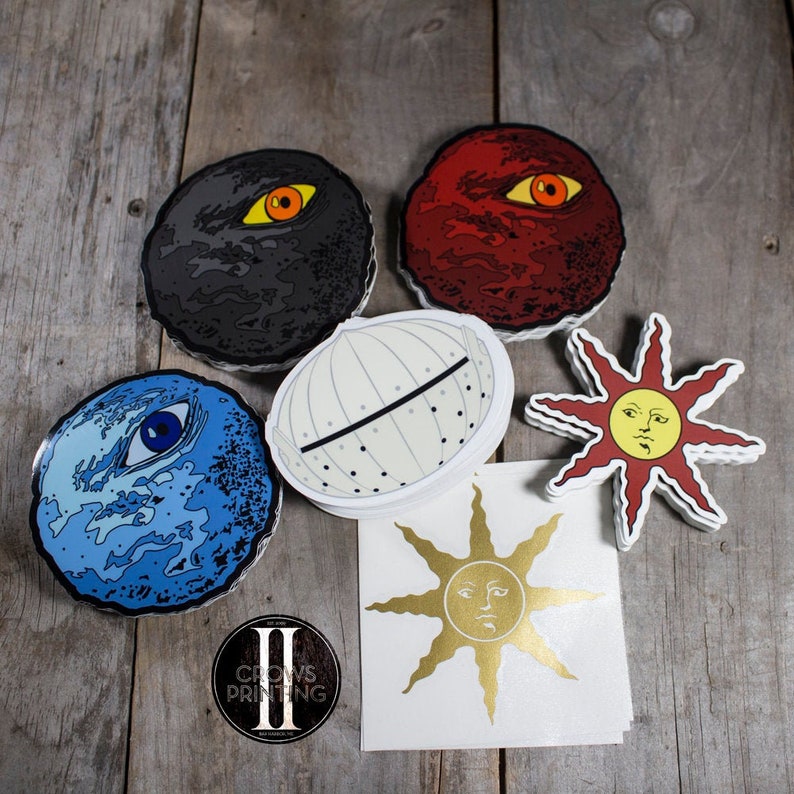 Warrior of Sunlight Onion Knight and Eye Orbs Sticker Pack - Etsy