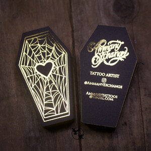 Coffin Shaped Foil Printed Business Cards, 18pt Thickness, 50-500 - Etsy