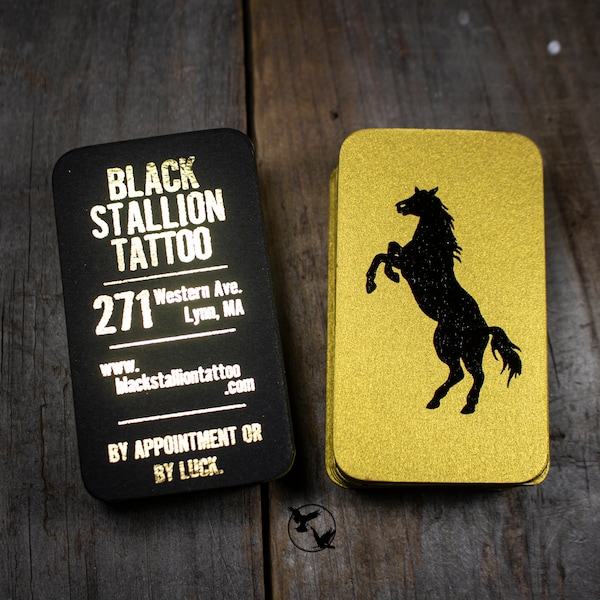 Gold Foil Edge Business Card - Etsy