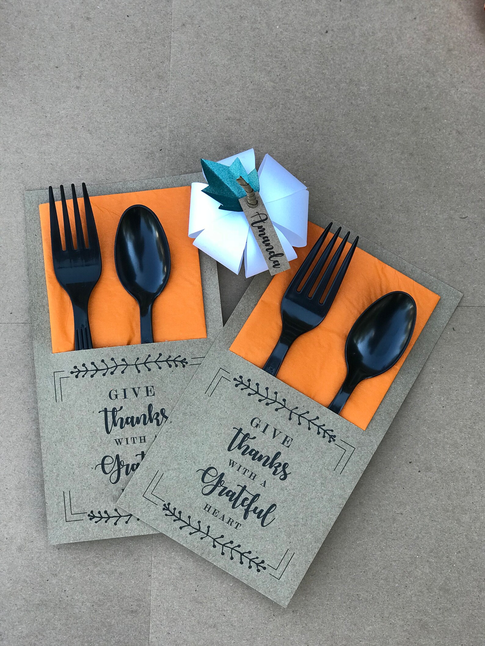 Thanksgiving Name Card - Etsy