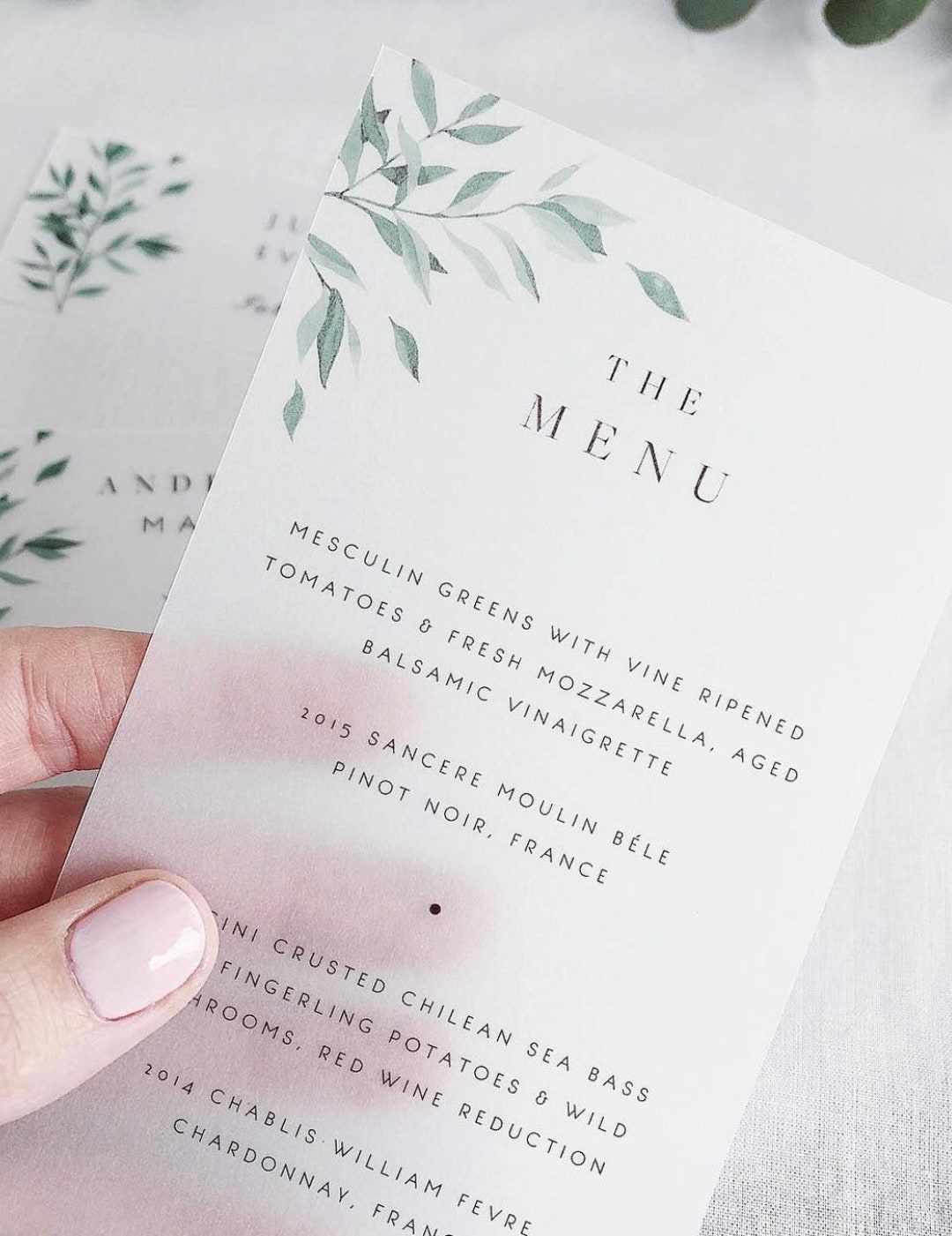 100 Vellum Menus 5.5" or 4.25", Custom Wedding Menus, Simple Menus ...