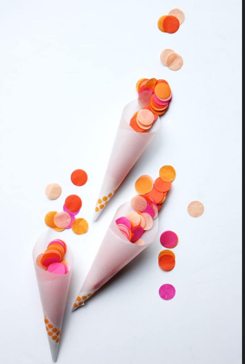 100 Translucent Paper Cones, Petal Cones, Food Cones, Custom Cones ...