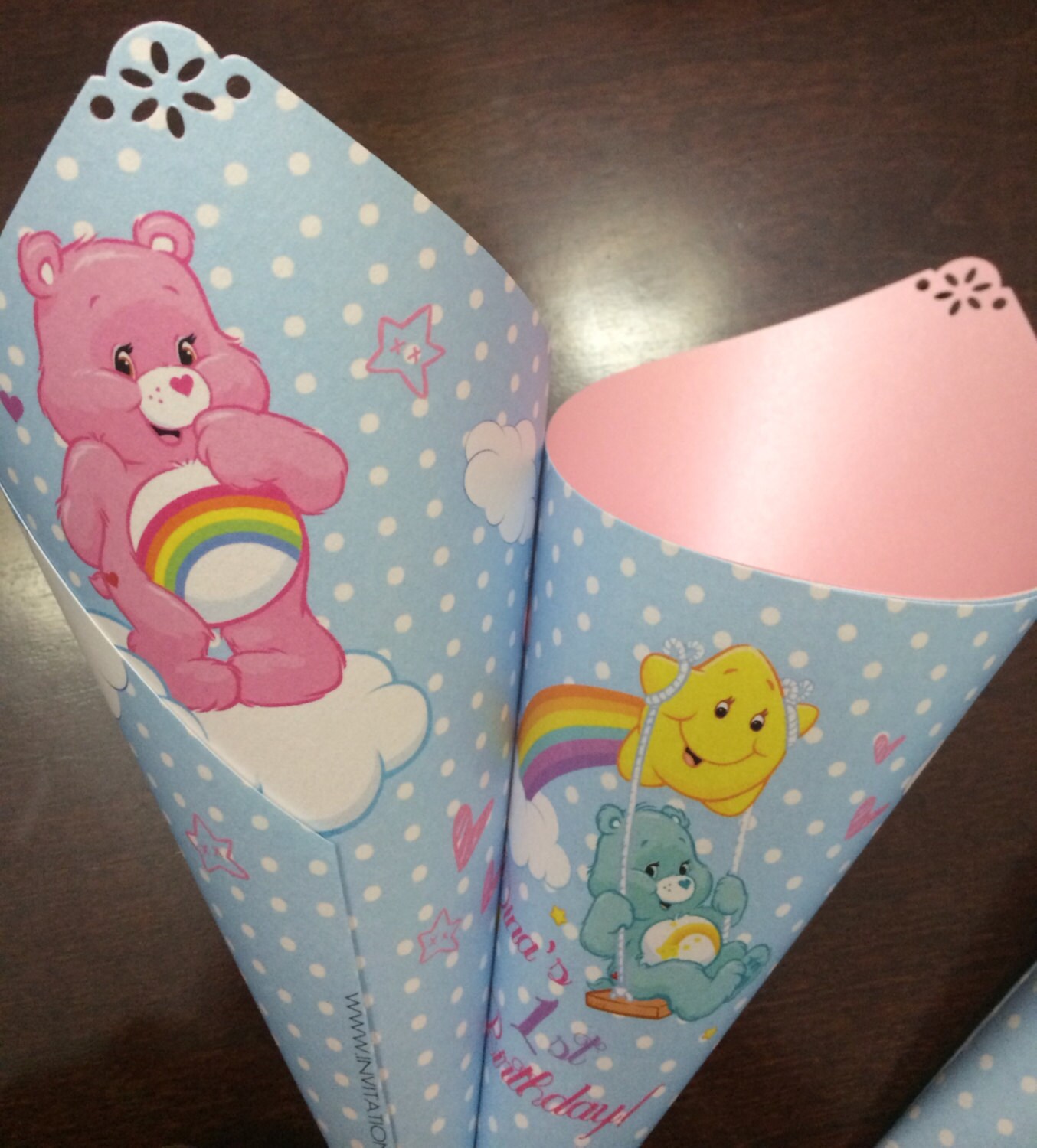 50 Personalized Paper Cones FULL COLOR | Etsy