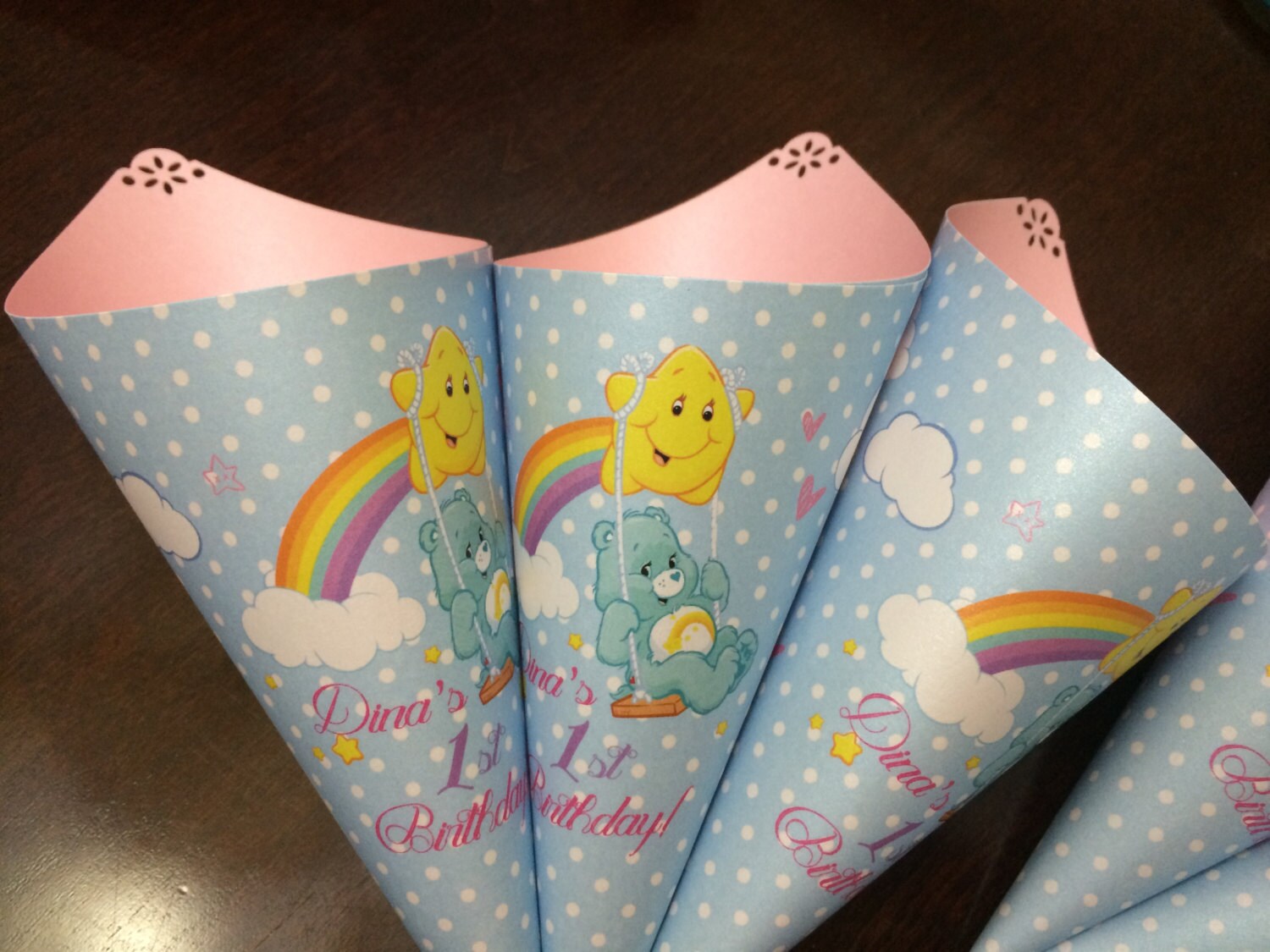 50 Personalized Paper Cones FULL COLOR | Etsy