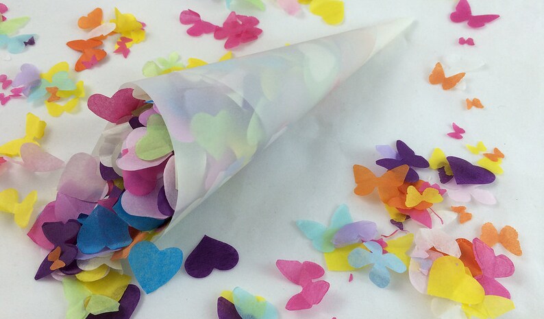 100 Translucent Paper Cones, Petal Cones, Food Cones, Custom Cones ...