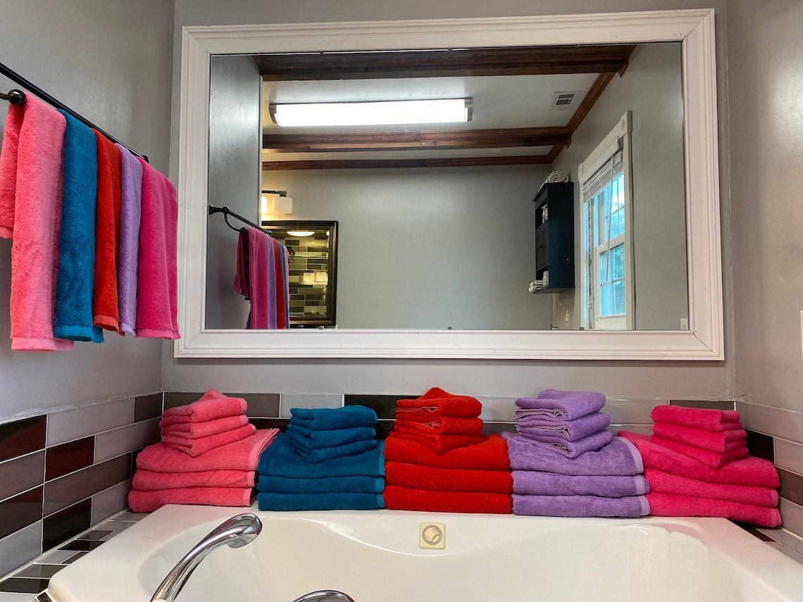 Hot Pink Bath Towel Hot Pink Bath Towel Set Cotton Bath - Etsy UK