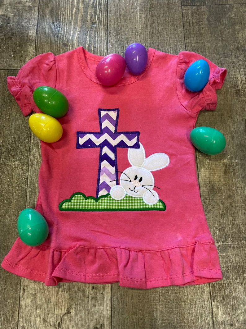 Girls Easter Shirt/ Easter Cross Shirt/ Jesus Cross Easter - Etsy