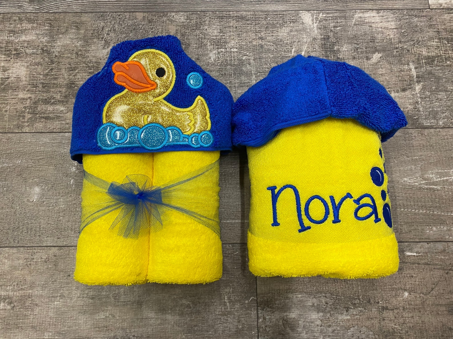 Duck Hooded Towel/ Rubber Ducky Hooded Towel/ Bath Hooded Towel/ Infant ...