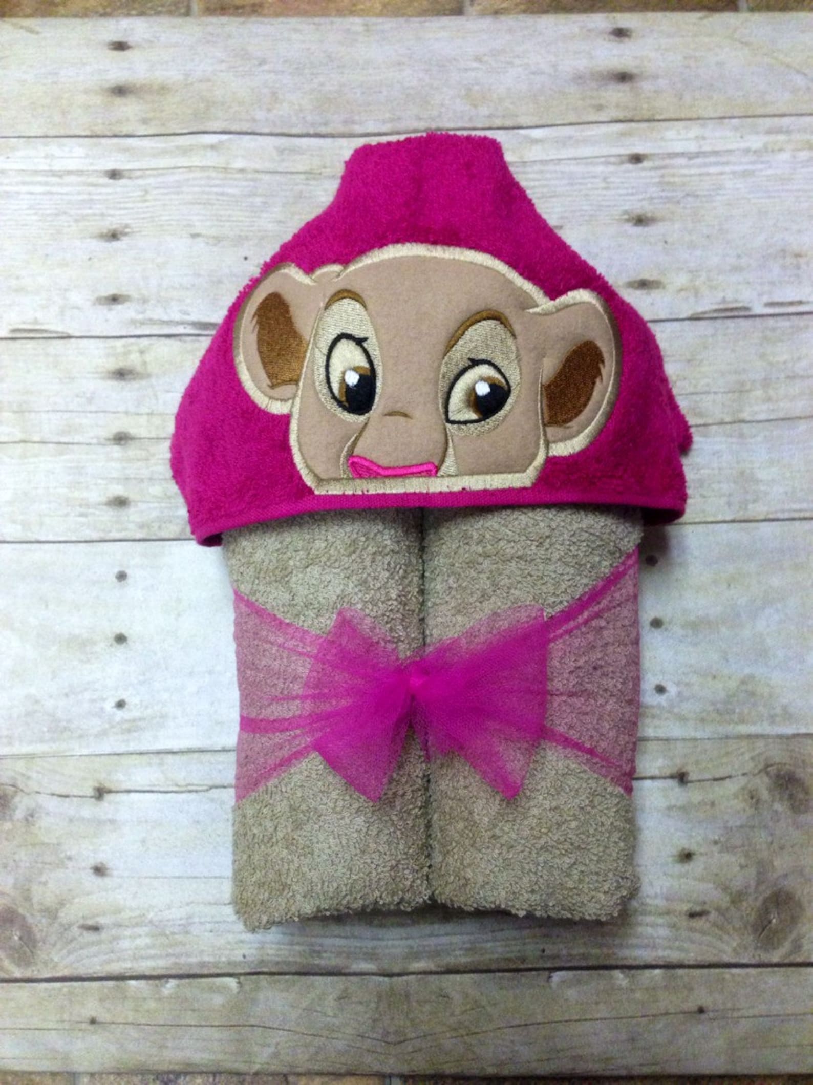 Girl Lion Hooded Towel/ Lion Cub Hooded Towel/ Boy Lion Hooded Towel ...