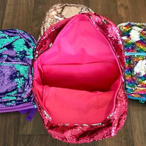 Sequin Backpack/ Reversible Sequin Bookbag/ Mermaid Sequin Backpack ...