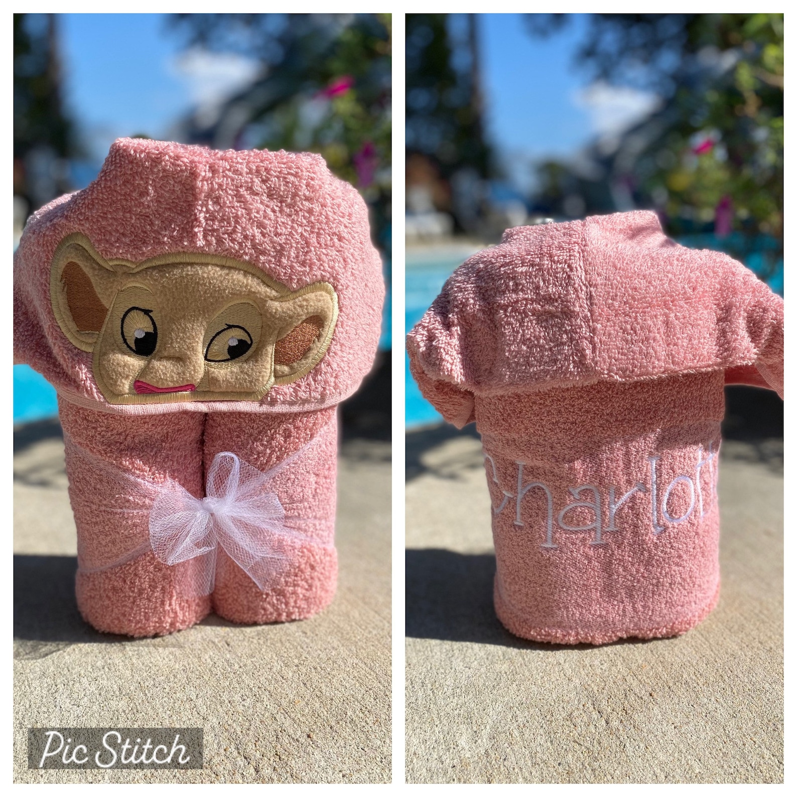 Girl Lion Hooded Towel/ Lion Cub Hooded Towel/ Boy Lion Hooded Towel ...