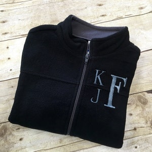 Monogrammed Kids Fleece Jacket/ Monogrammed Boys Full Zip Fleece Coat ...