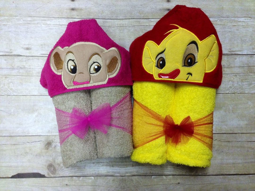 Girl Lion Hooded Towel/ Lion Cub Hooded Towel/ Boy Lion Hooded Towel ...