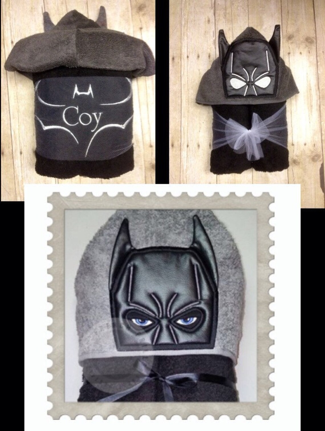 Personalized Bat Superhero Inspired Hooded Towel/ Bat Superhero Towel ...