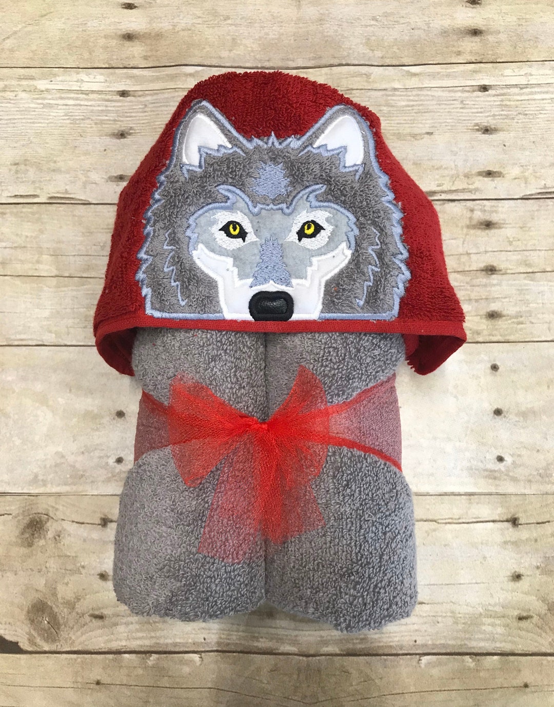 Wolf Hooded Towel/ Forest Animals Baby Shower/ Animal Hooded - Etsy
