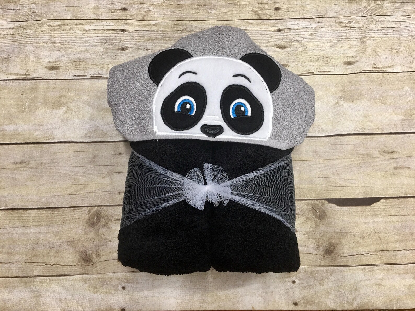 Panda Bear Hooded Towel/ Panda Gifts/ Panda Baby Shower/ Woodland ...