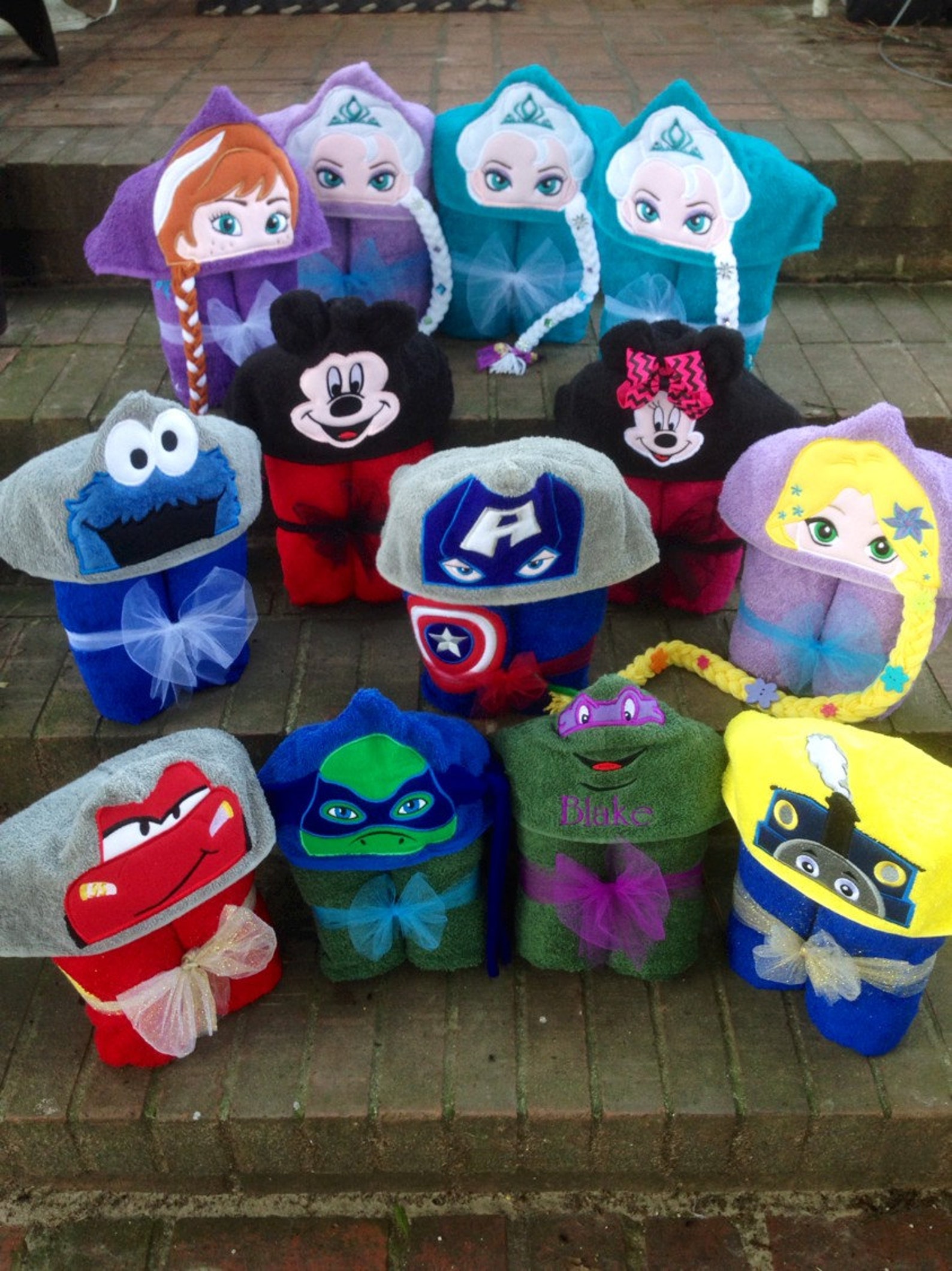 Custom Kids Hooded Towels/ Personalized Beach Towels/ Character Hooded ...