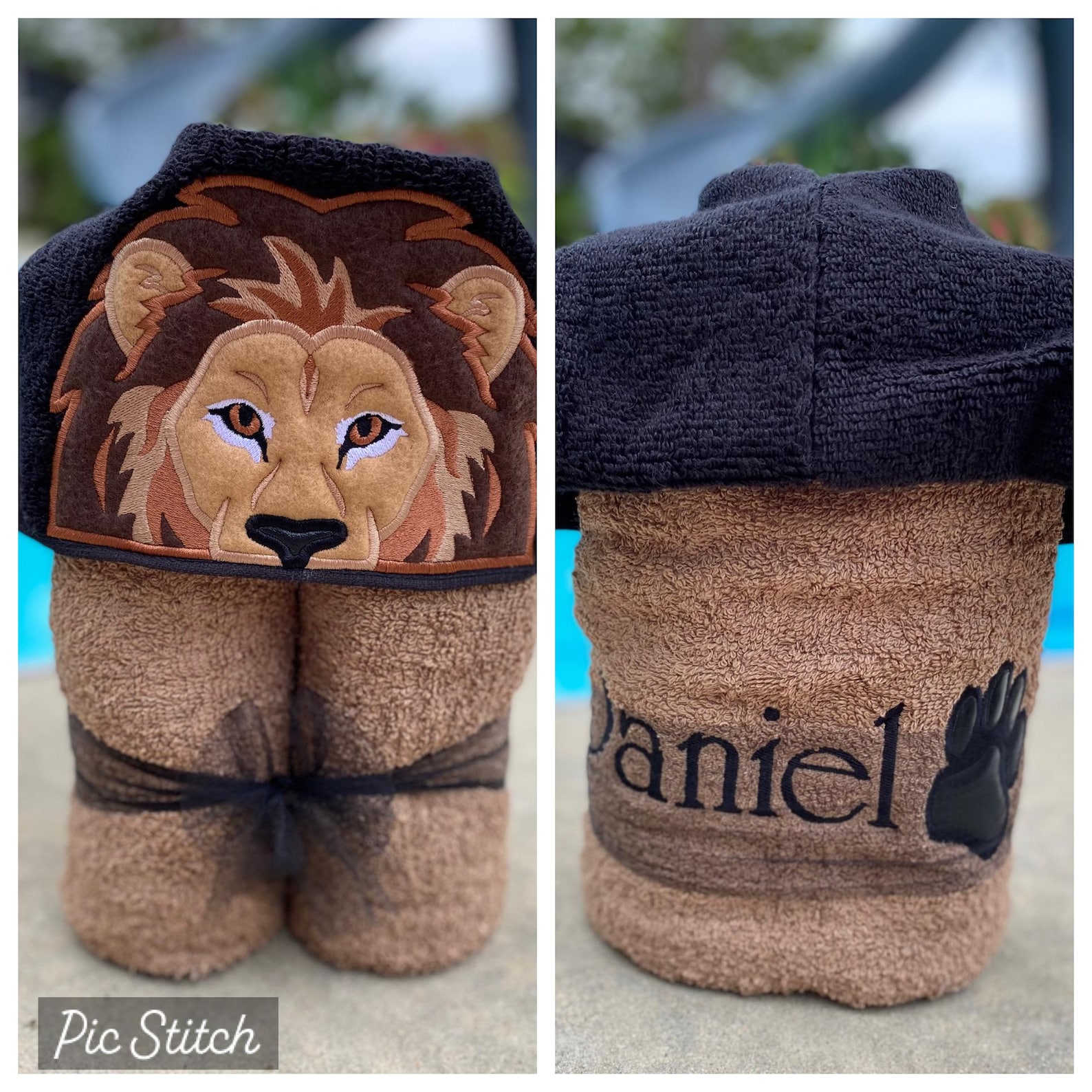 Lion Hooded Towel/ Jungle Animal Baby Shower Gift/ Animal Costume/ Lion ...