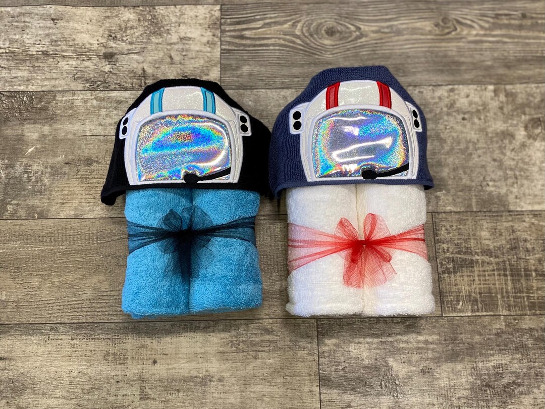 Astronaut Hooded Towel/ Outer Space Bath Towel/ Space Bathroom/ Galaxy ...