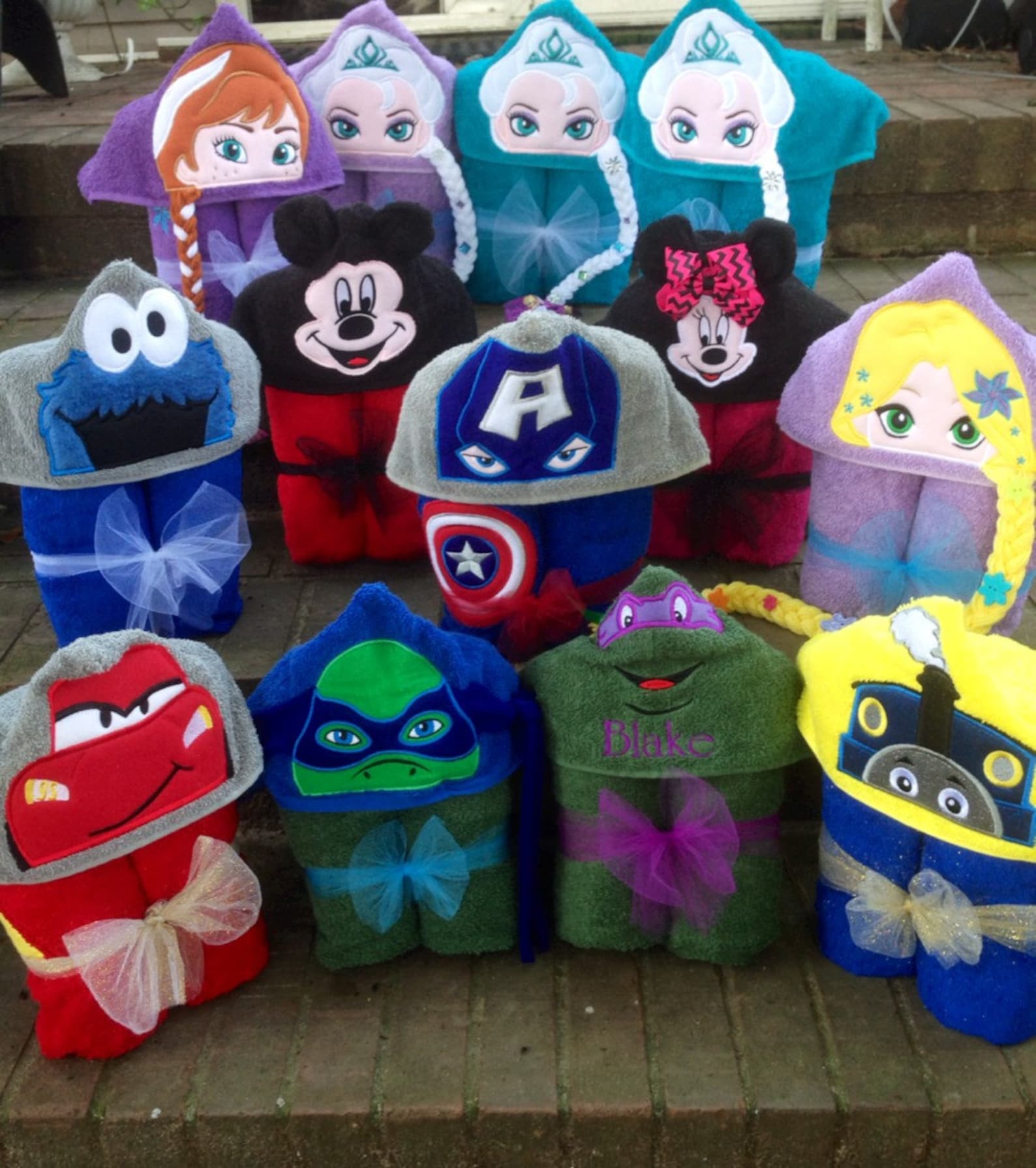 Custom Kids Hooded Towels/ Personalized Beach Towels/ Character Hooded ...